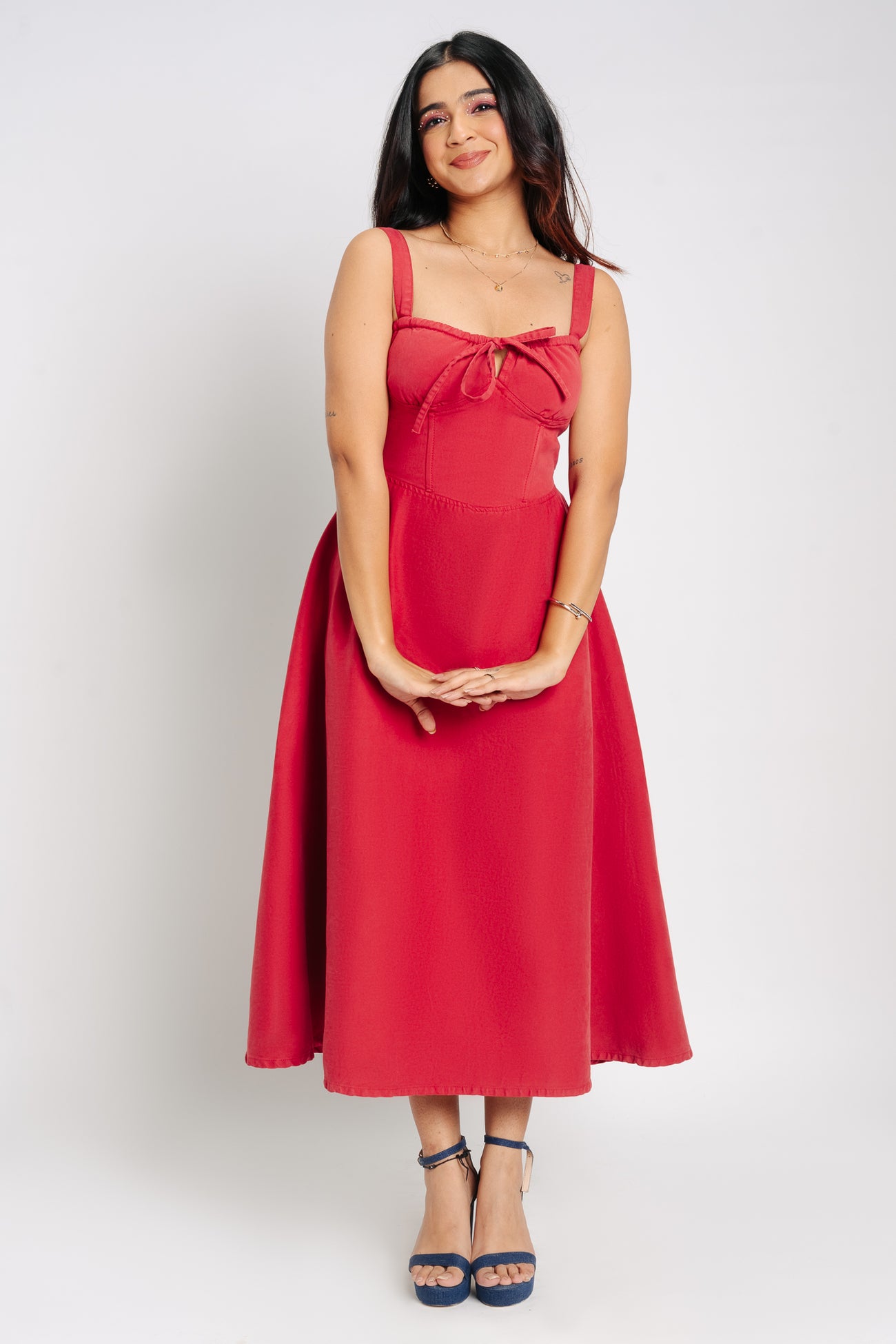 Red Women's Fit and Flare Dress