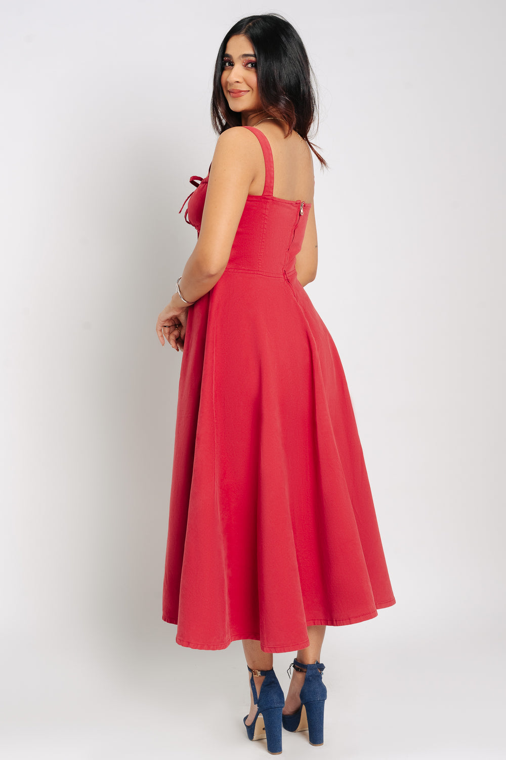 Red Women's Fit and Flare Dress