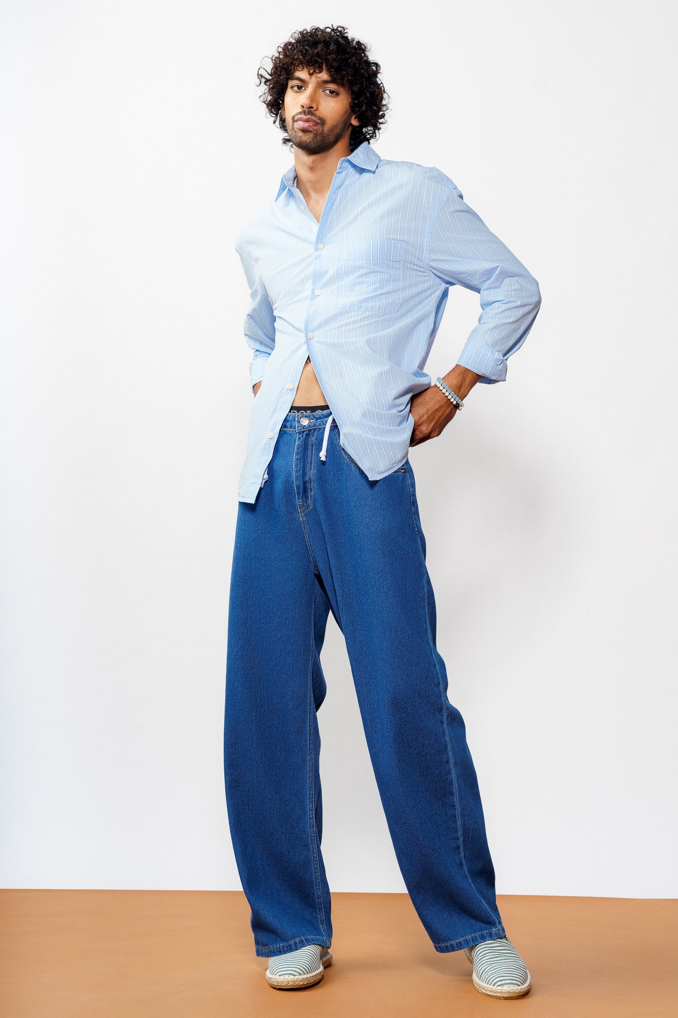 LOW RISE MEN'S DRAWCORD JEANS